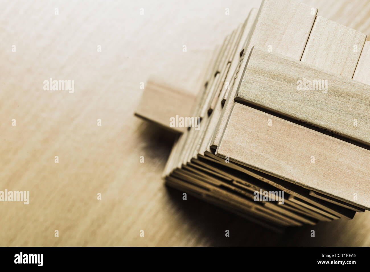 Block wood game Stock Photo - Alamy