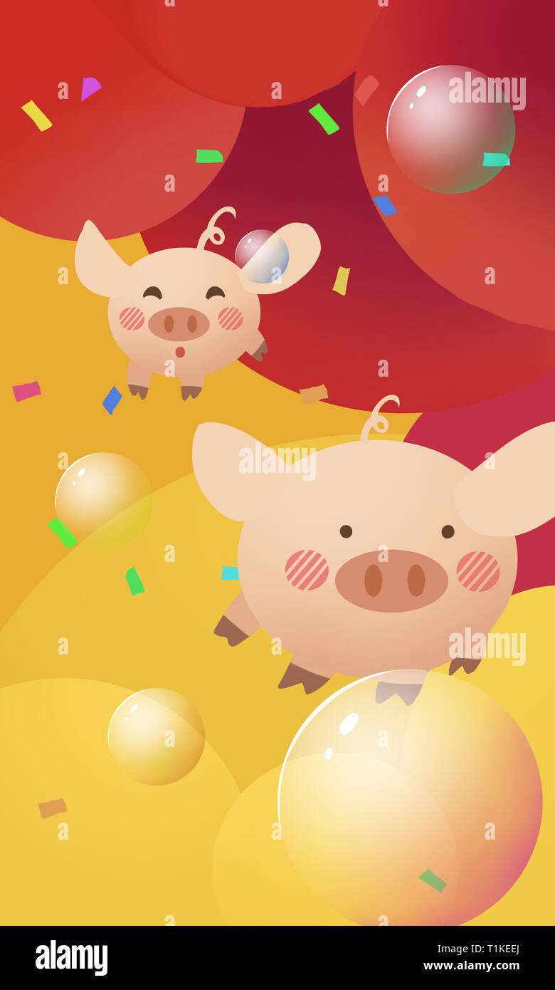 Celebrate the year of the pig Stock Photo - Alamy