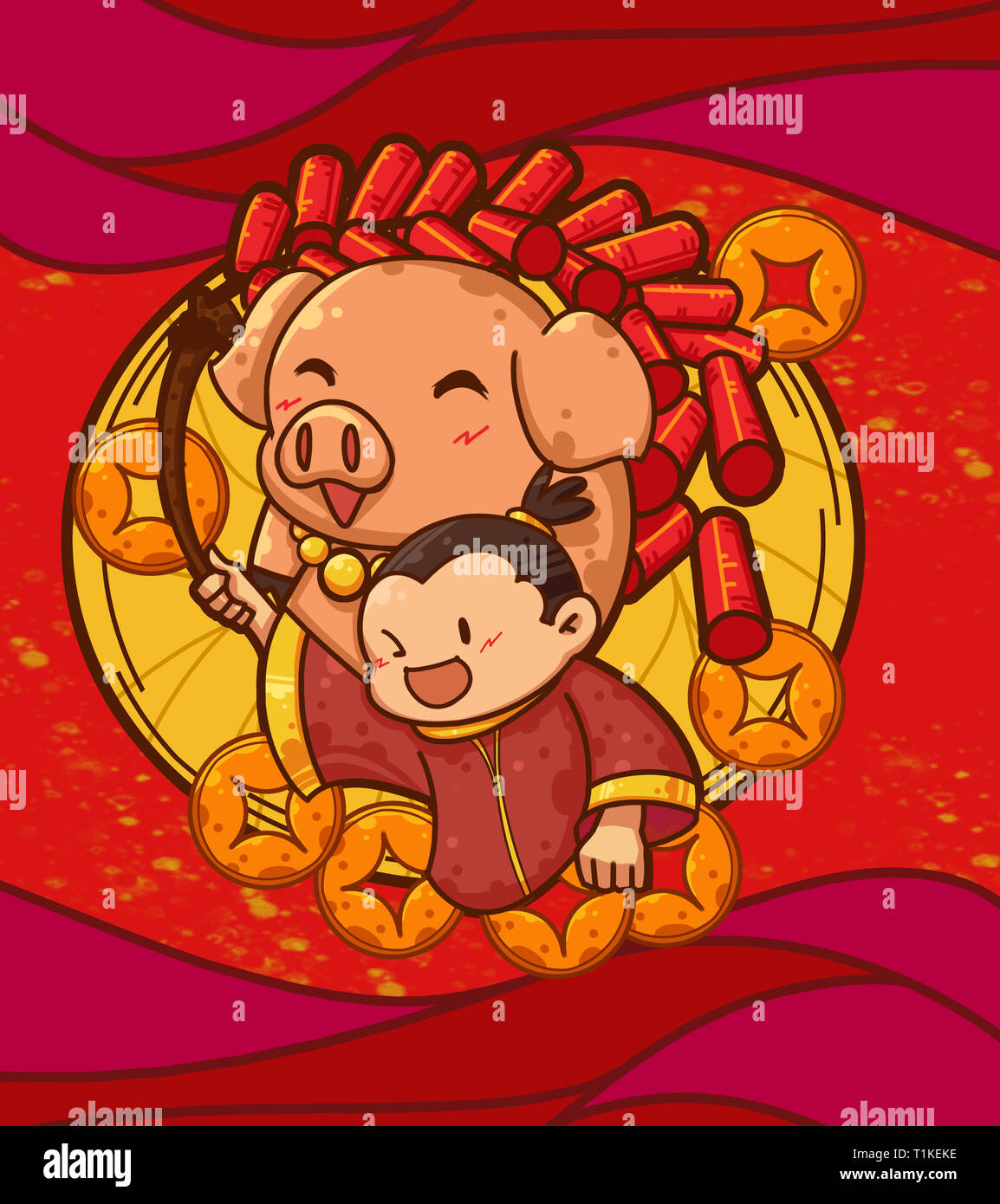 Celebrate the year of the pig Stock Photo - Alamy