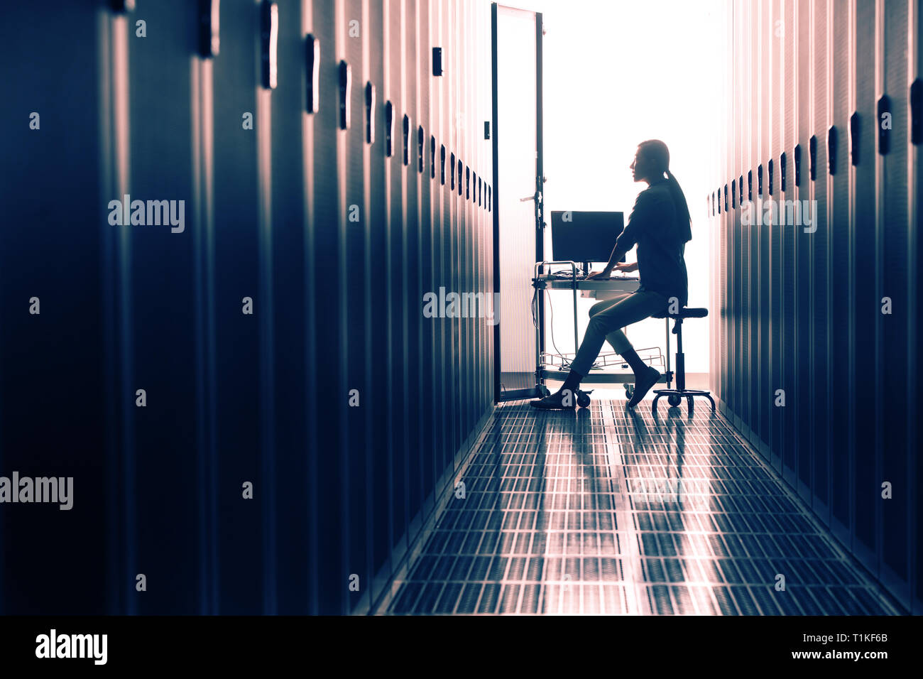 Technical personnel in the maintenance room inspection Stock Photo - Alamy