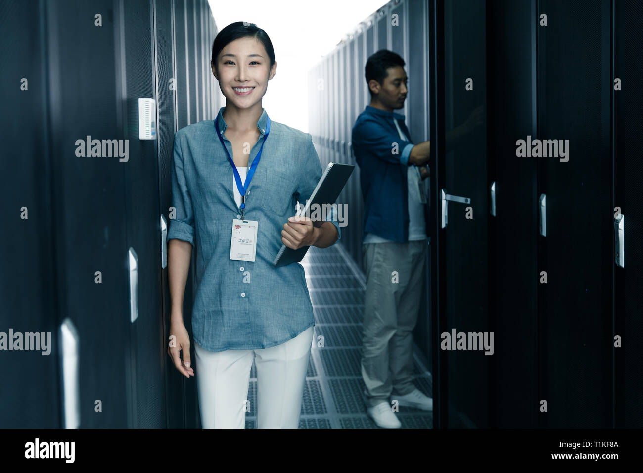 Technical personnel in the maintenance room inspection Stock Photo - Alamy