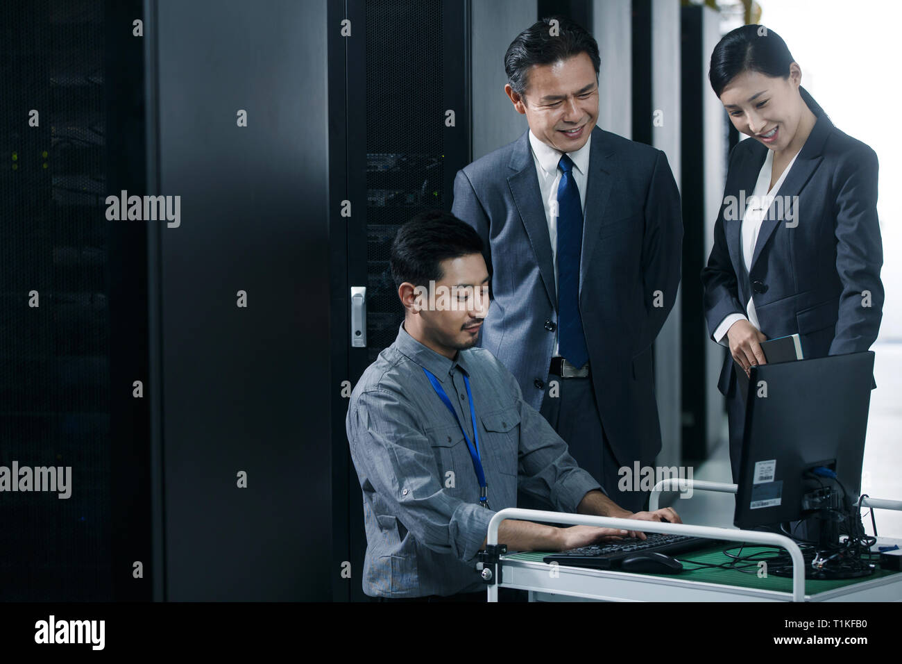 Technical personnel in the maintenance room inspection Stock Photo - Alamy