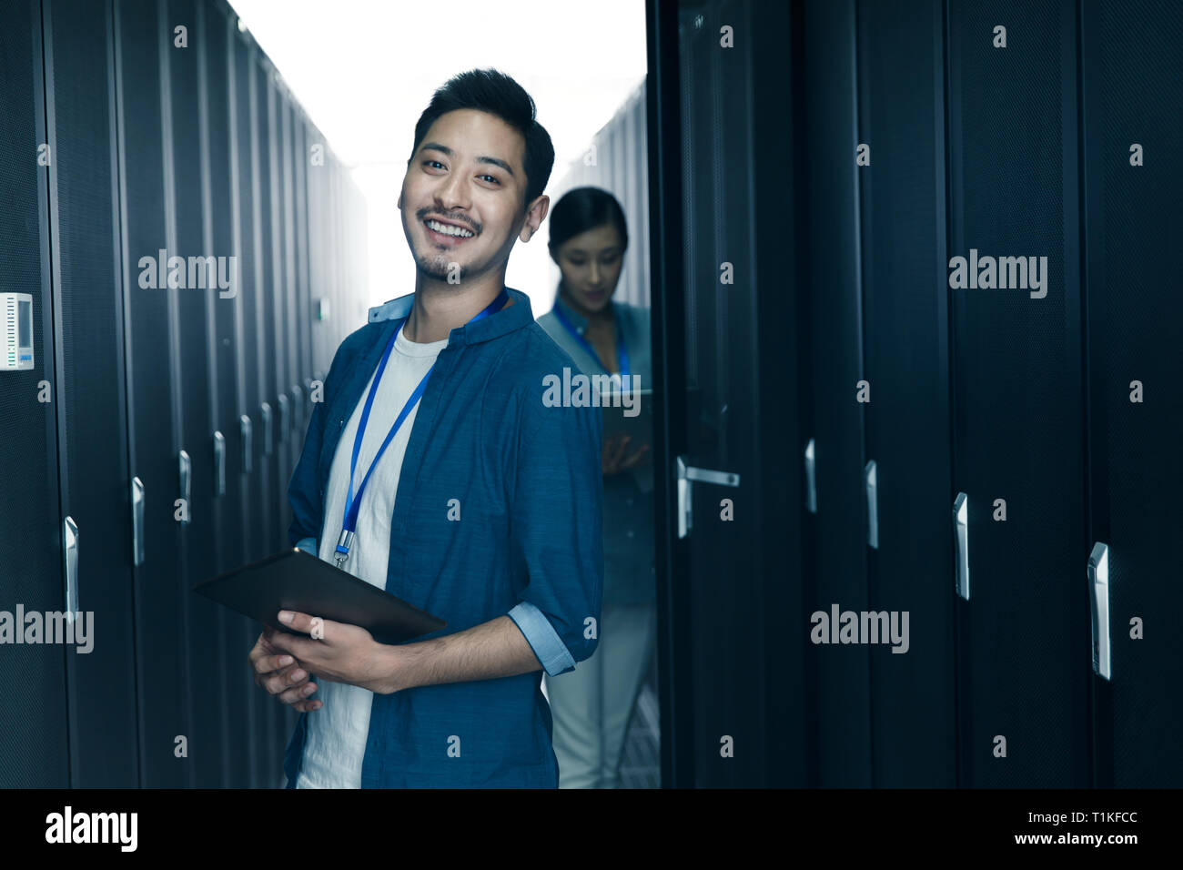 Technical personnel in the maintenance room inspection Stock Photo - Alamy