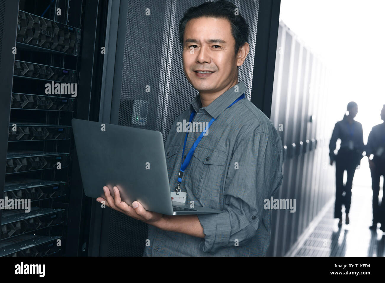 Technical personnel in the maintenance room inspection Stock Photo - Alamy