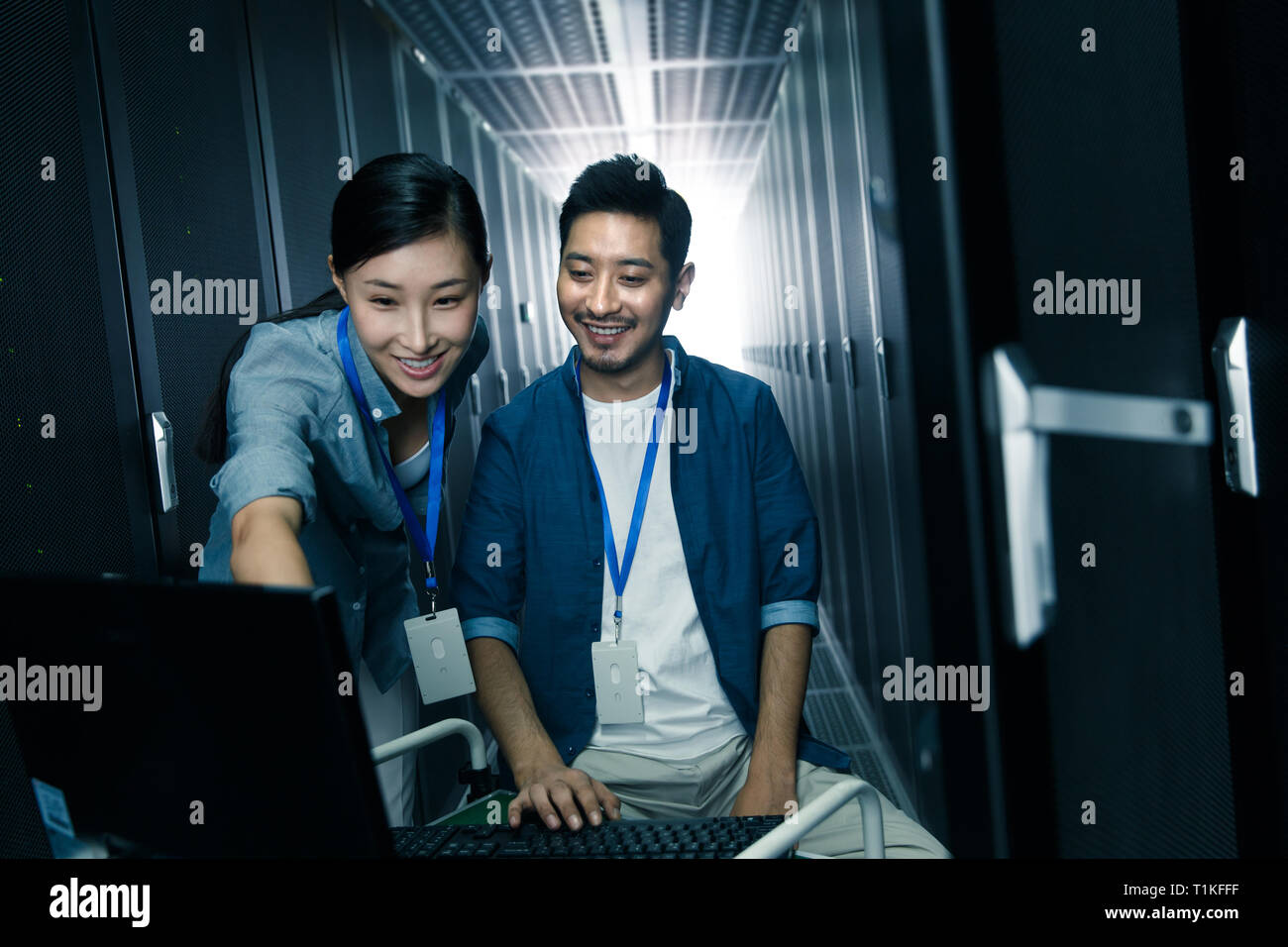 Technical personnel in the maintenance room inspection Stock Photo - Alamy