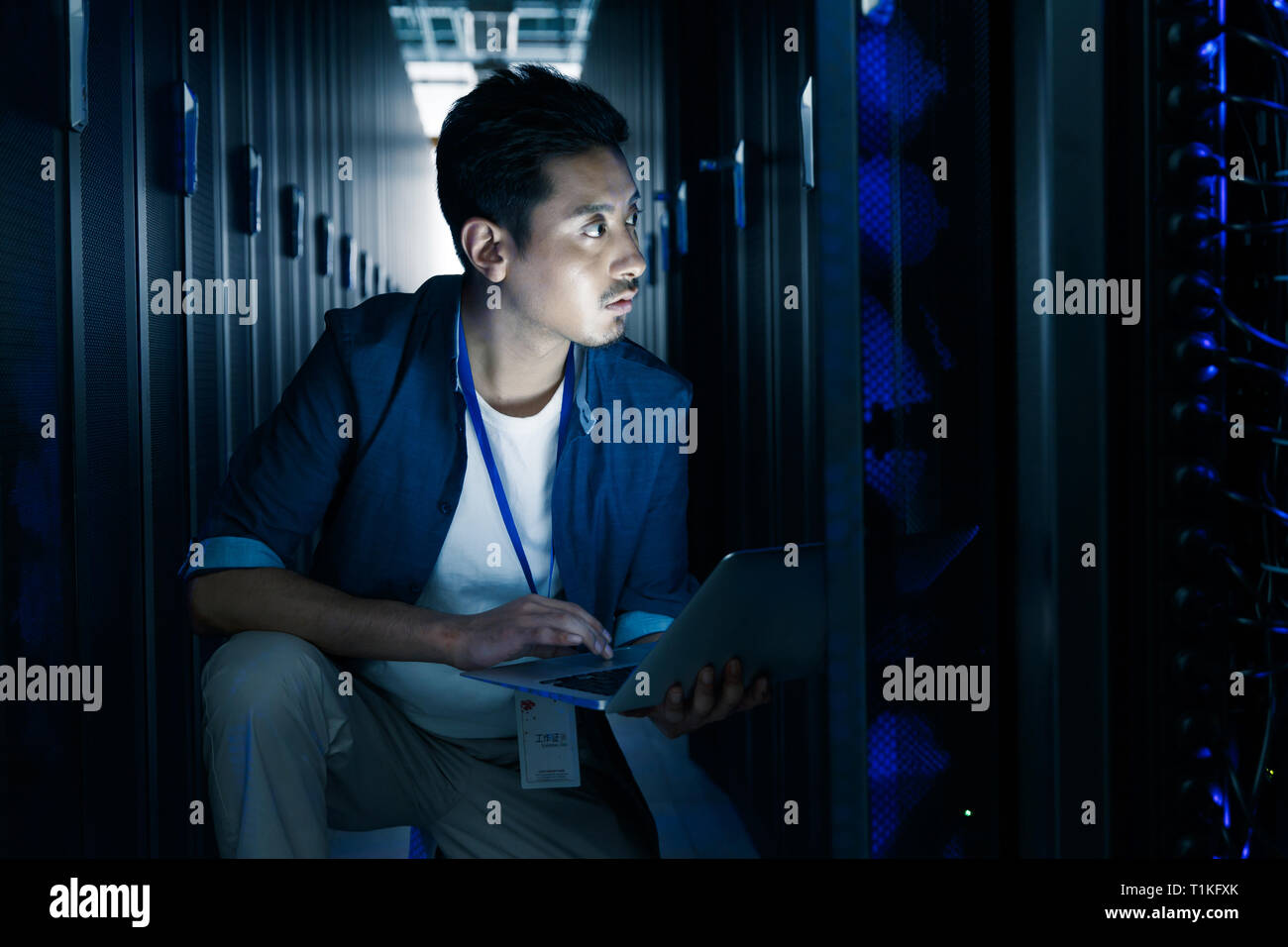 Technical personnel in the maintenance room inspection Stock Photo - Alamy