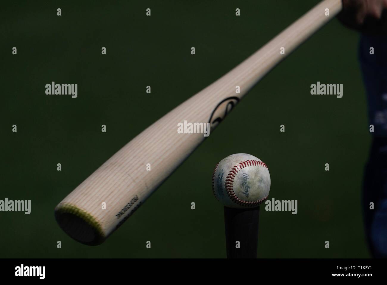 Baseball on tee hi-res stock photography and images - Alamy