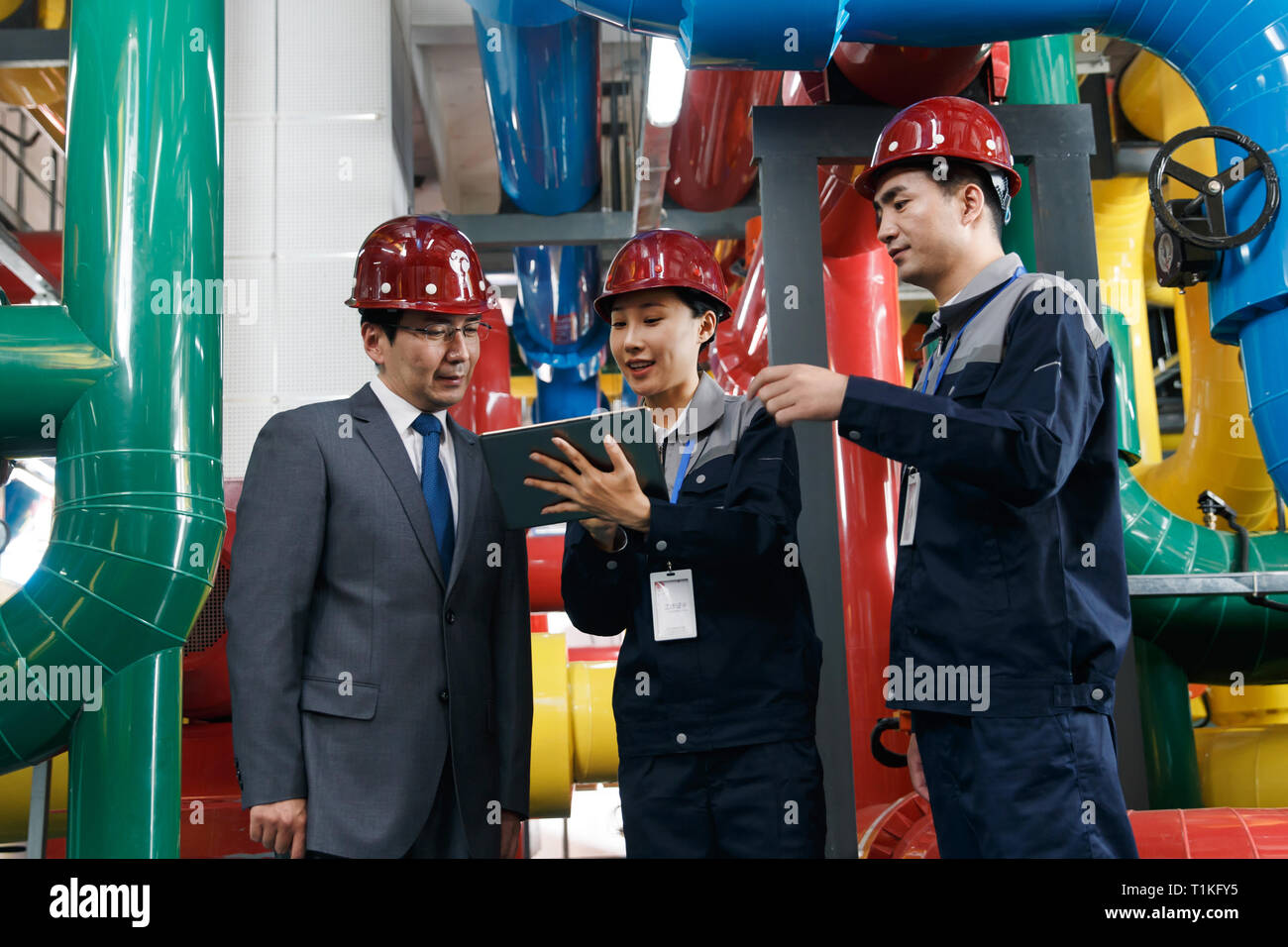 Technical personnel in the factory inspection Stock Photo - Alamy