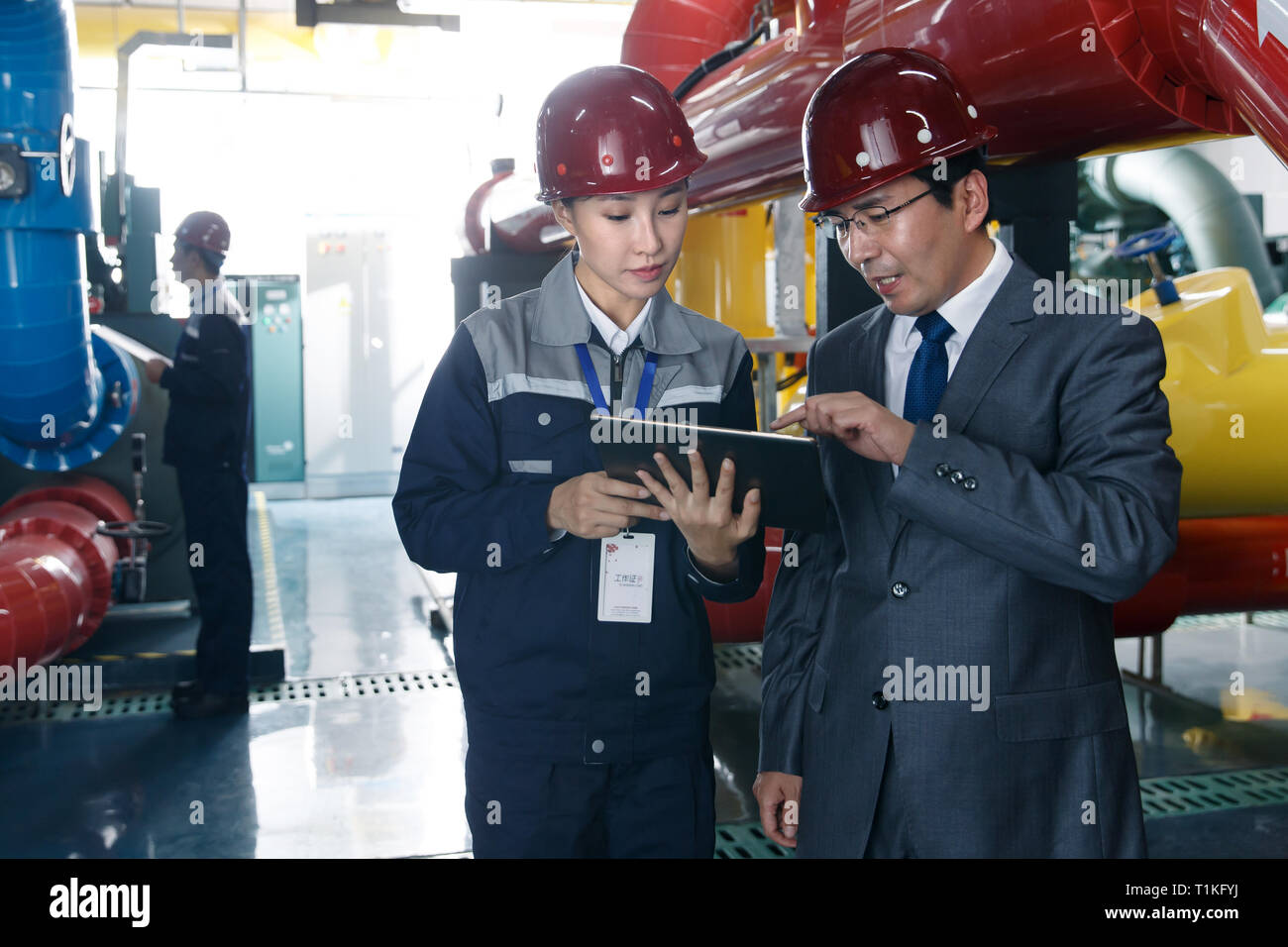 Technical personnel in the factory inspection Stock Photo - Alamy