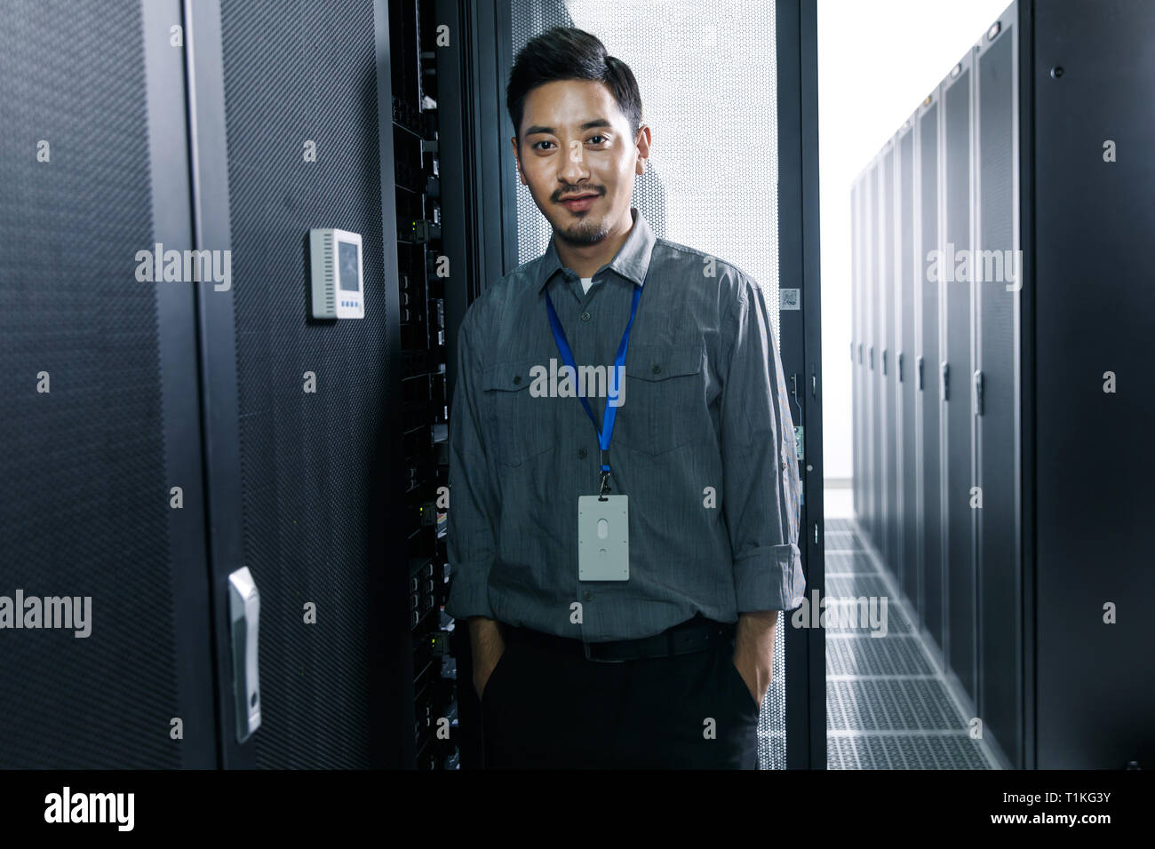 Technical personnel in the maintenance room inspection Stock Photo - Alamy