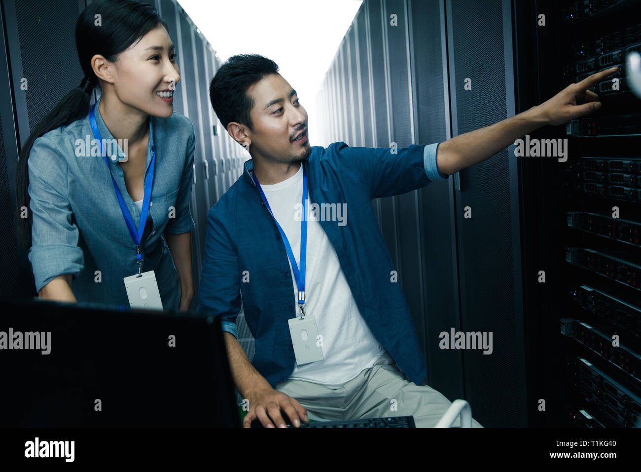 Technical personnel in the maintenance room inspection Stock Photo - Alamy