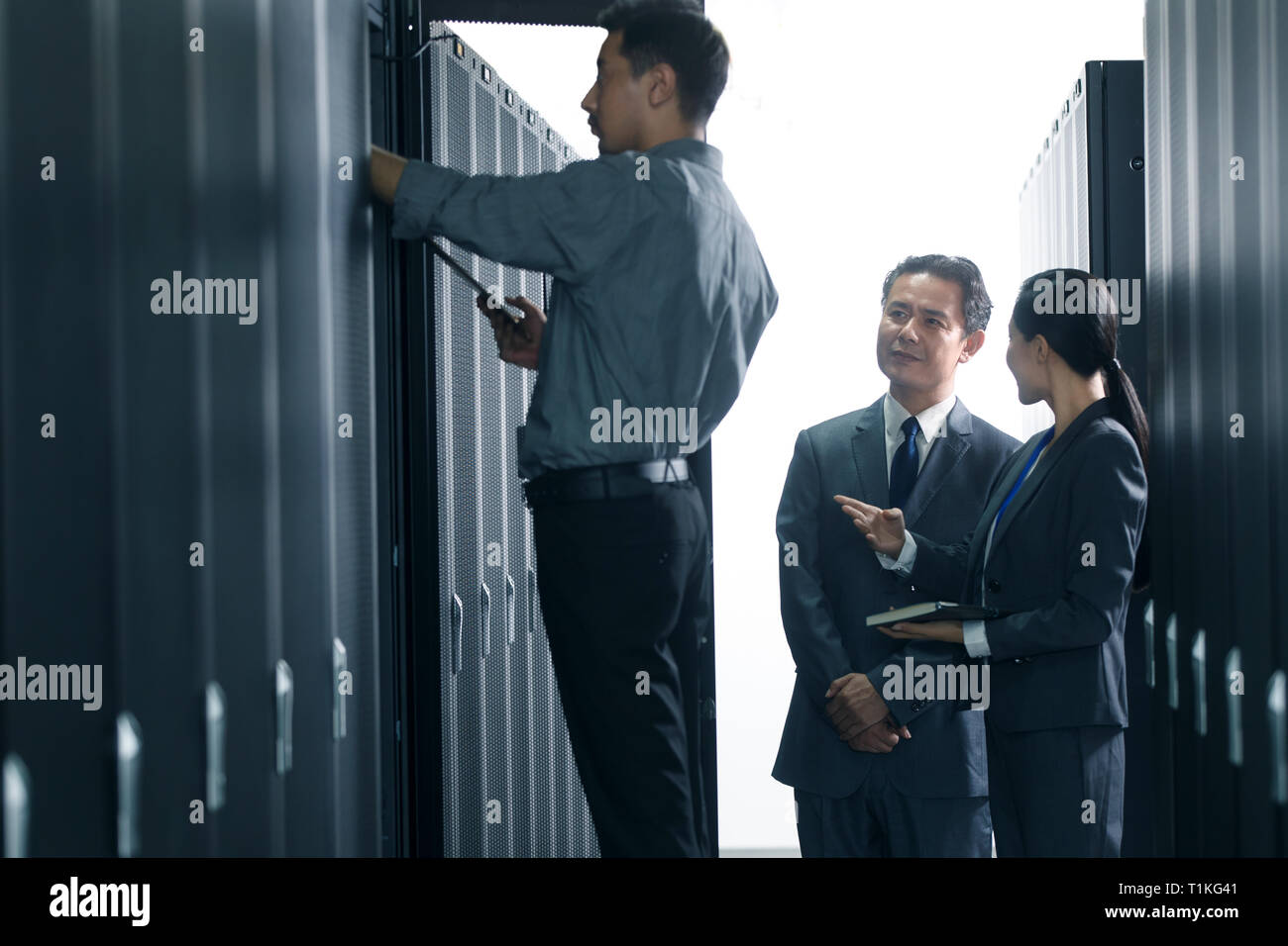 Technical personnel in the maintenance room inspection Stock Photo - Alamy
