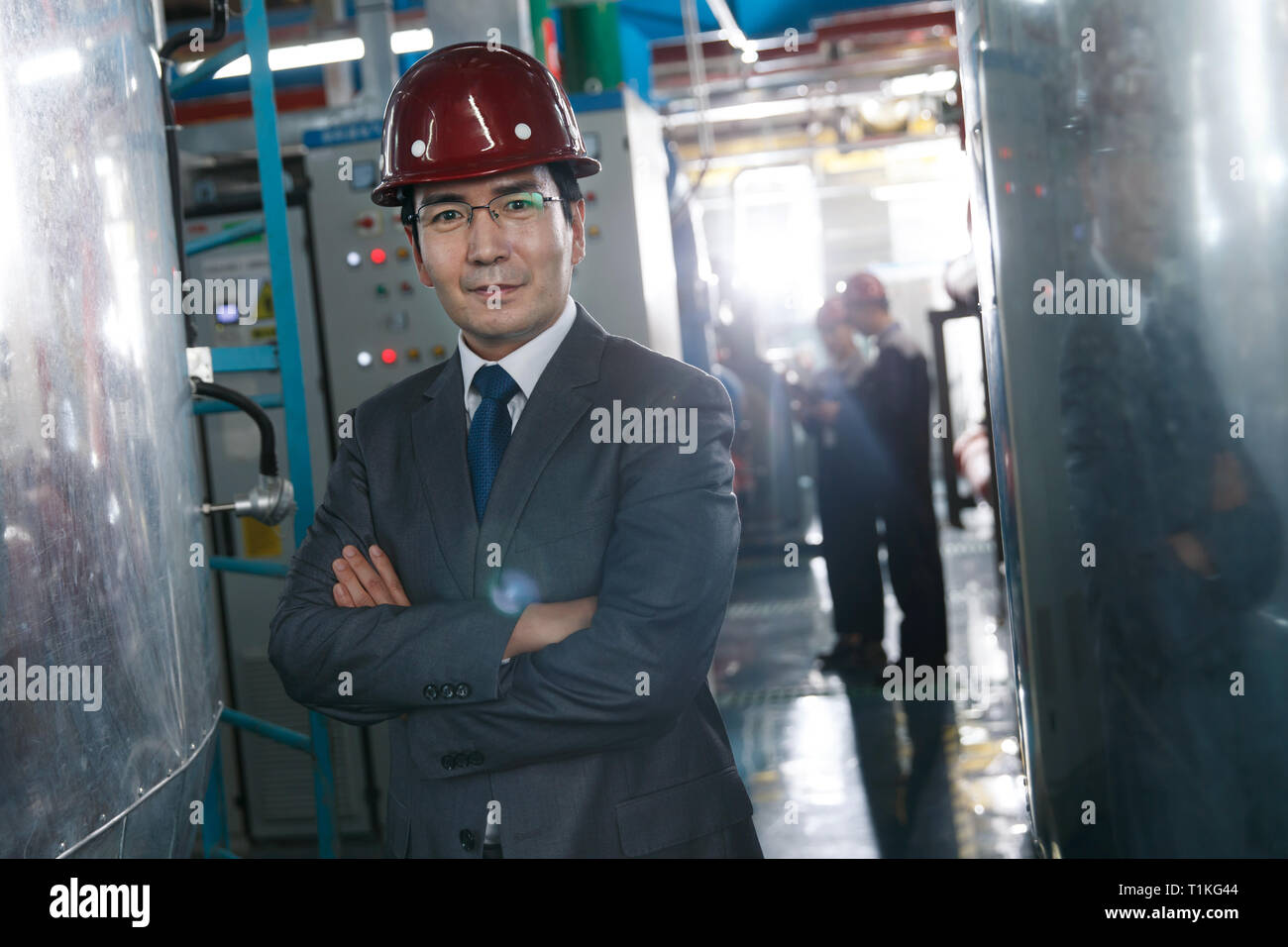 Technical personnel in the factory inspection Stock Photo - Alamy