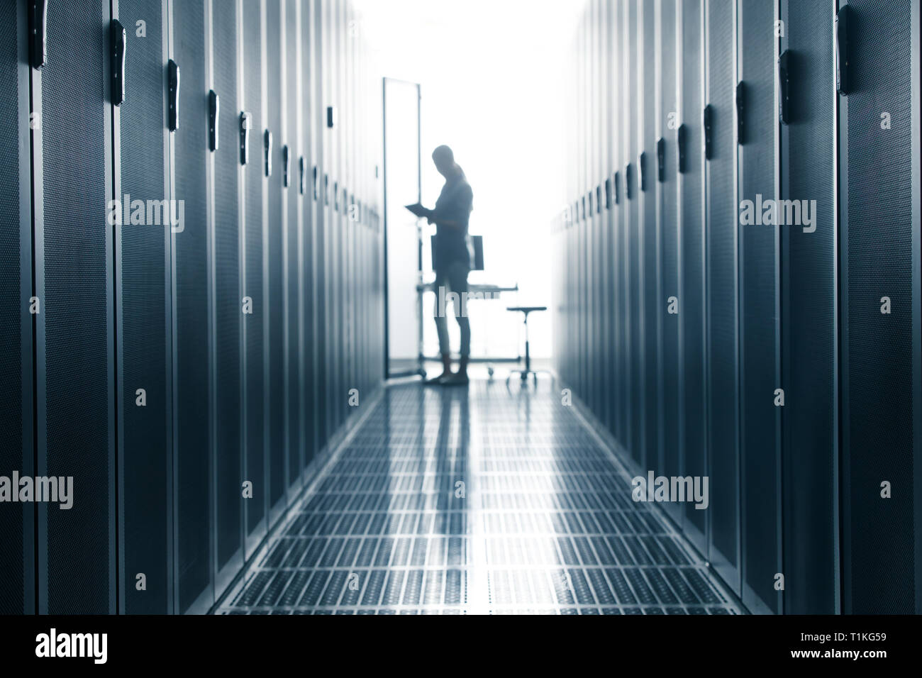 Technical personnel in the maintenance room inspection Stock Photo - Alamy