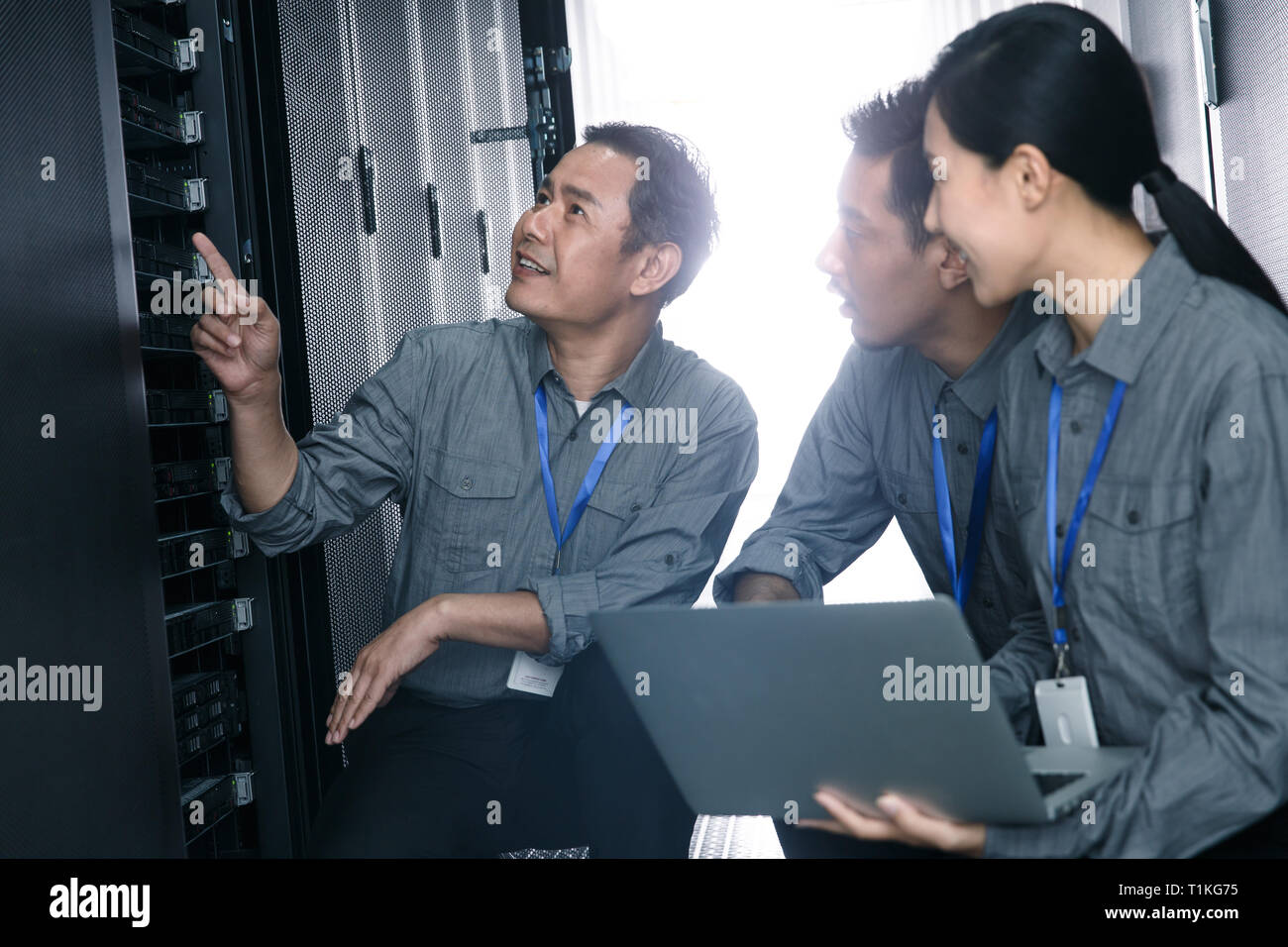 Technical personnel in the maintenance room inspection Stock Photo - Alamy