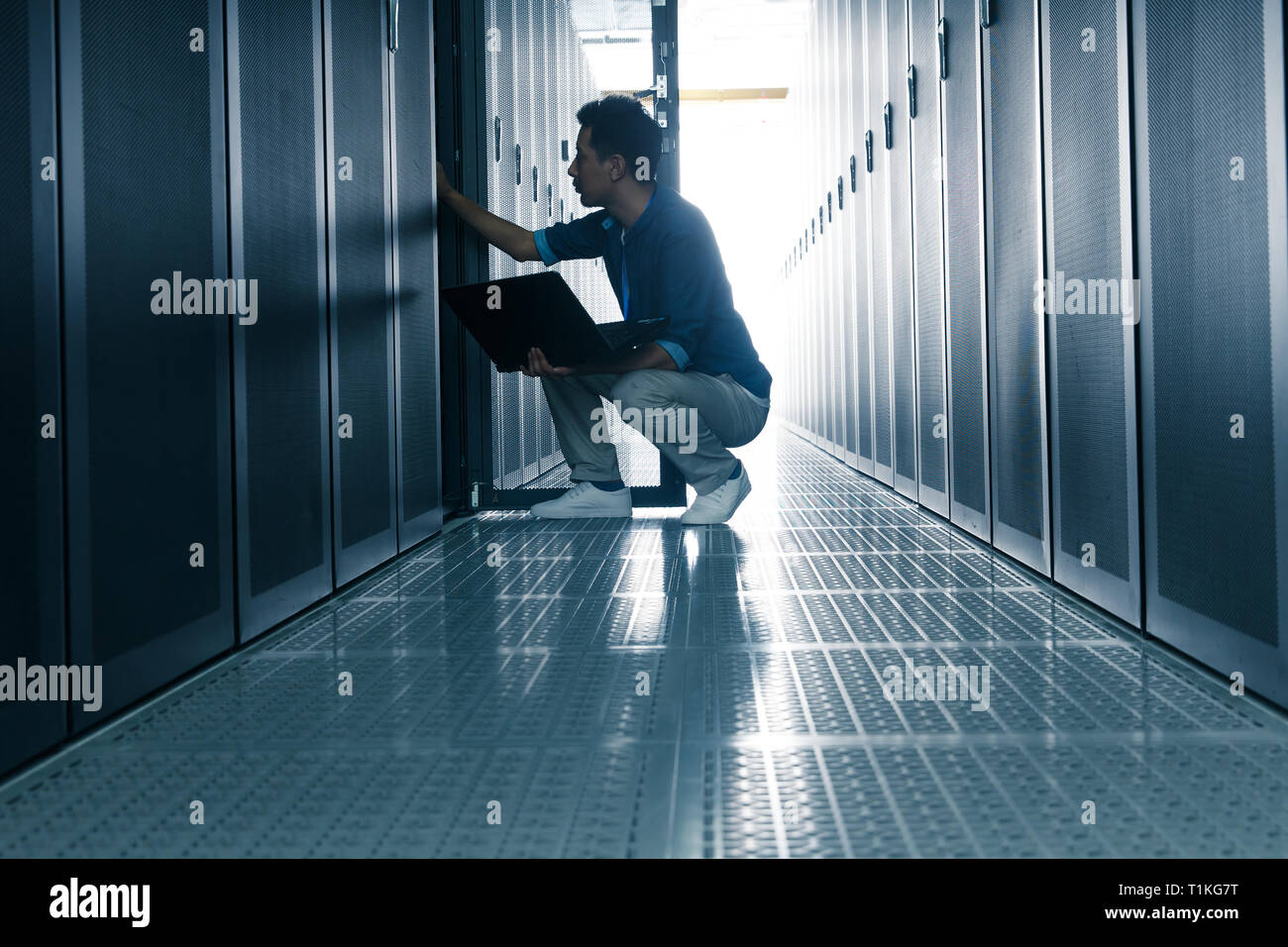 Technical personnel in the maintenance room inspection Stock Photo - Alamy