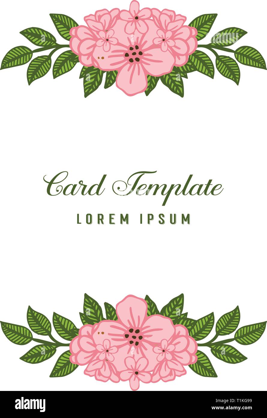 Vector illustration decorative of card template with beautiful flower ...