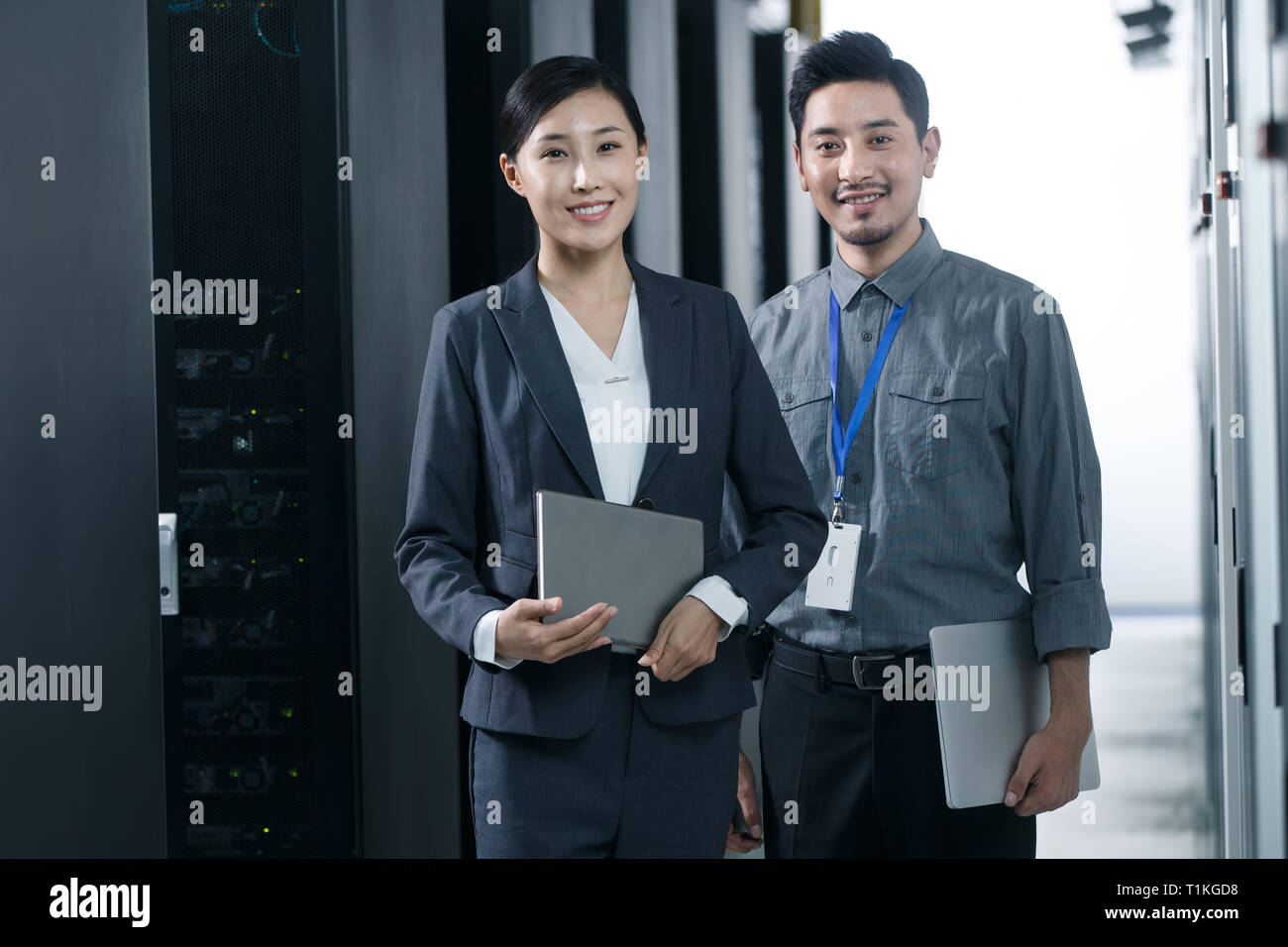 Technical personnel in the room Stock Photo - Alamy