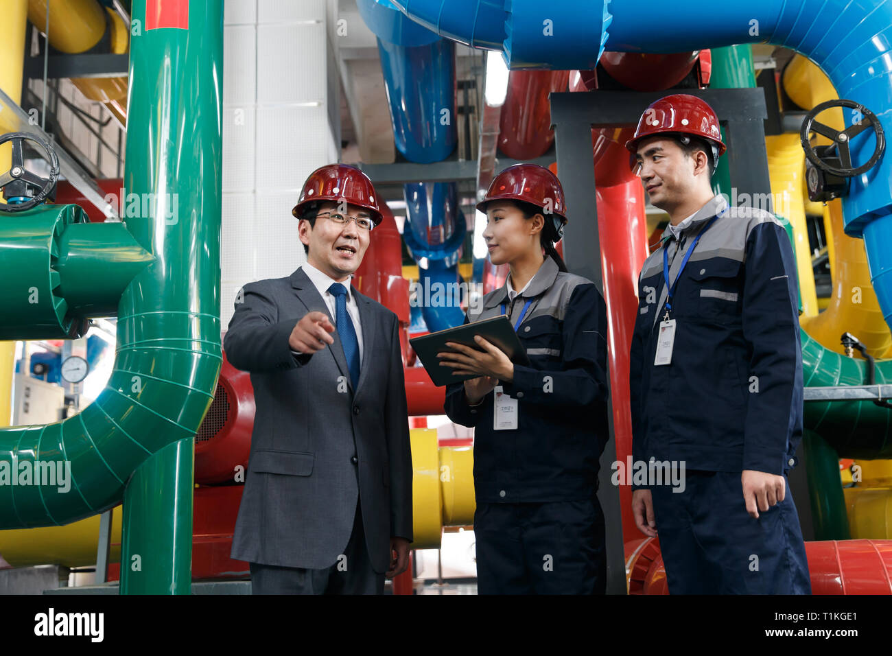 Technical personnel in the factory inspection Stock Photo - Alamy
