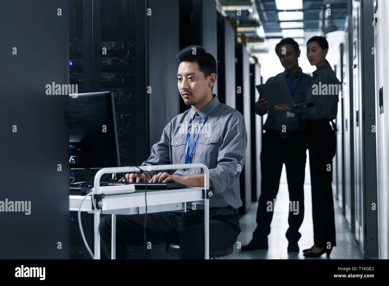 Technical personnel in the maintenance room inspection Stock Photo - Alamy