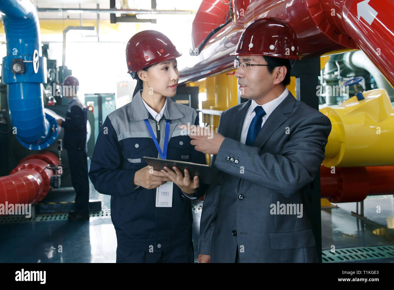 Technical personnel in the factory inspection Stock Photo - Alamy