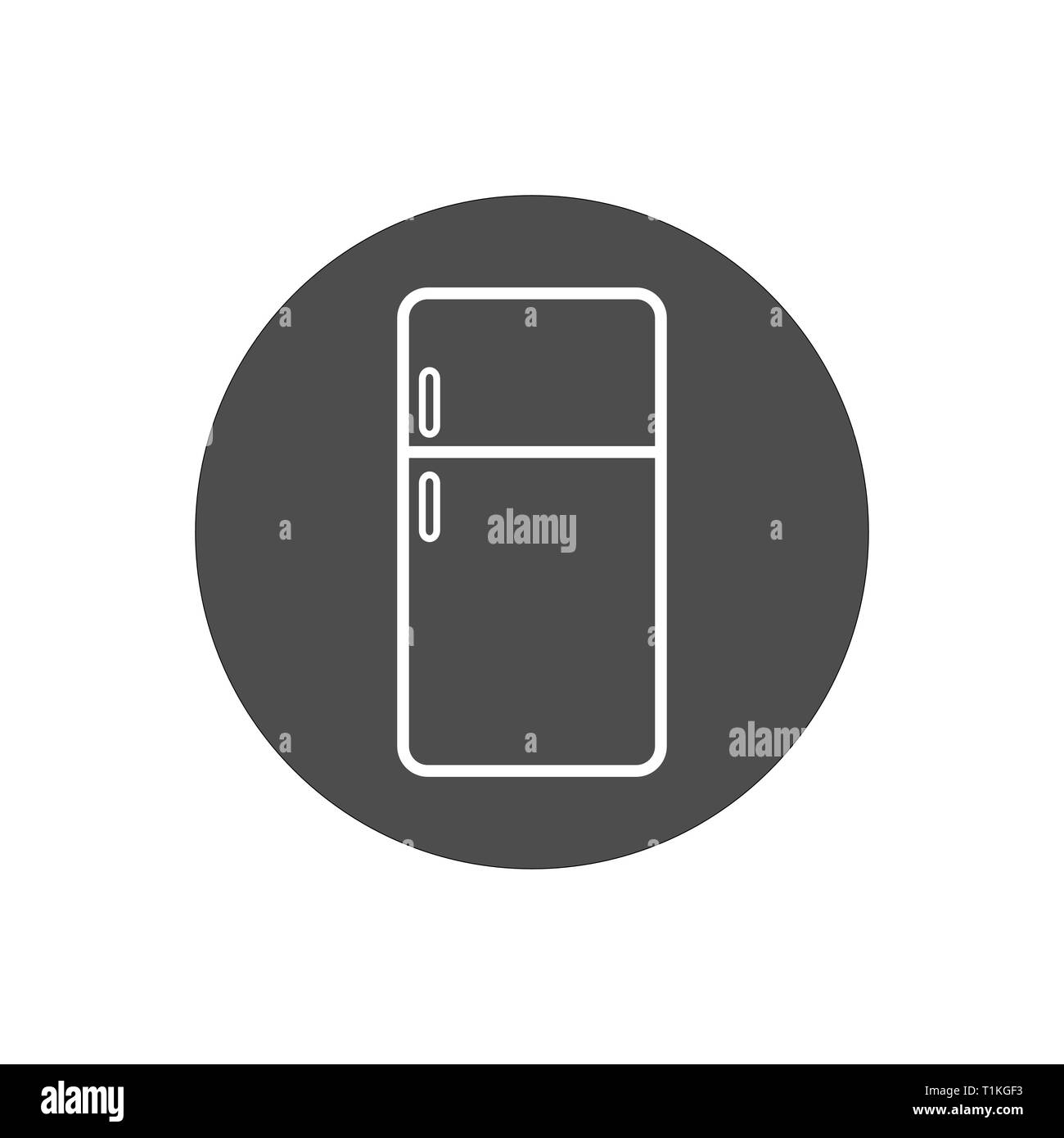 Vector illustration, flat design. Freezer refrigerator icon Stock ...