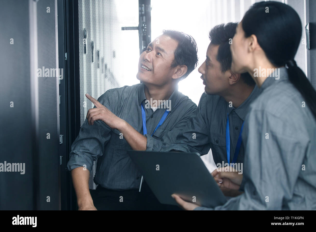 Technical personnel in the maintenance room inspection Stock Photo - Alamy