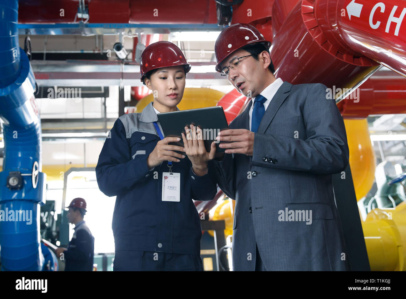 Technical personnel in the factory inspection Stock Photo - Alamy