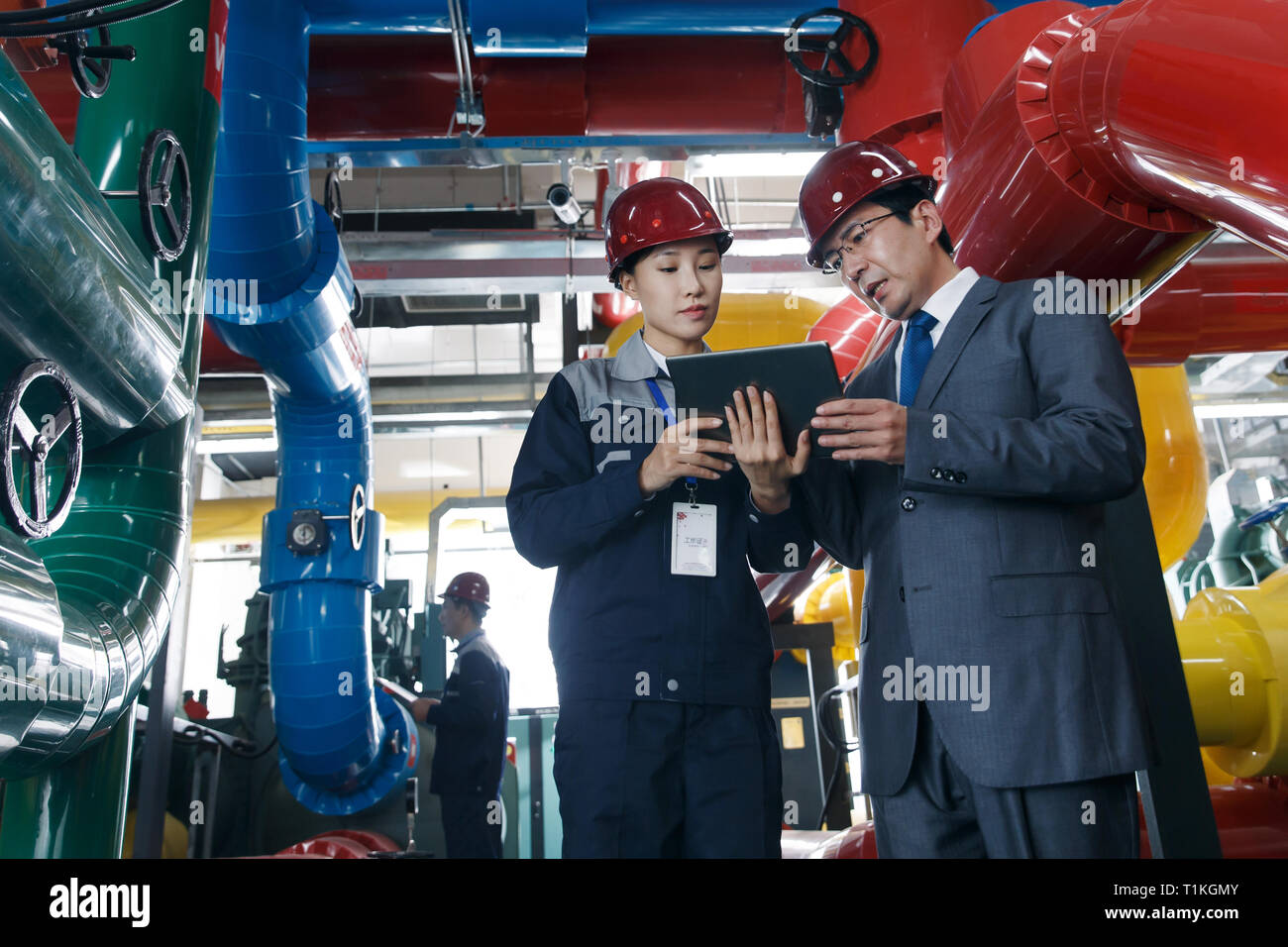Technical personnel in the factory inspection Stock Photo - Alamy