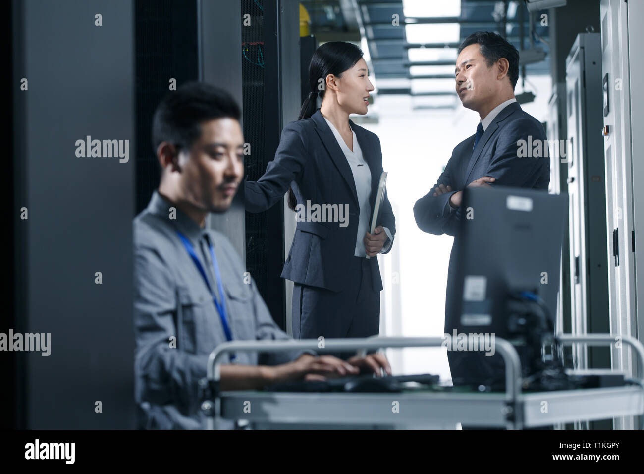 Technical personnel in the maintenance room inspection Stock Photo - Alamy
