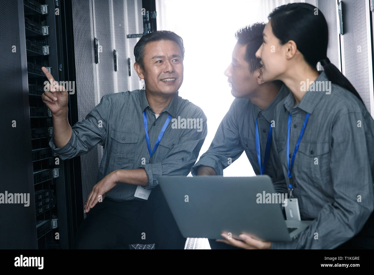 Technical personnel in the maintenance room inspection Stock Photo - Alamy