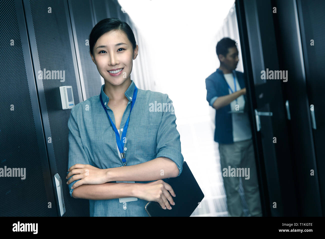 Technical personnel in the maintenance room inspection Stock Photo - Alamy
