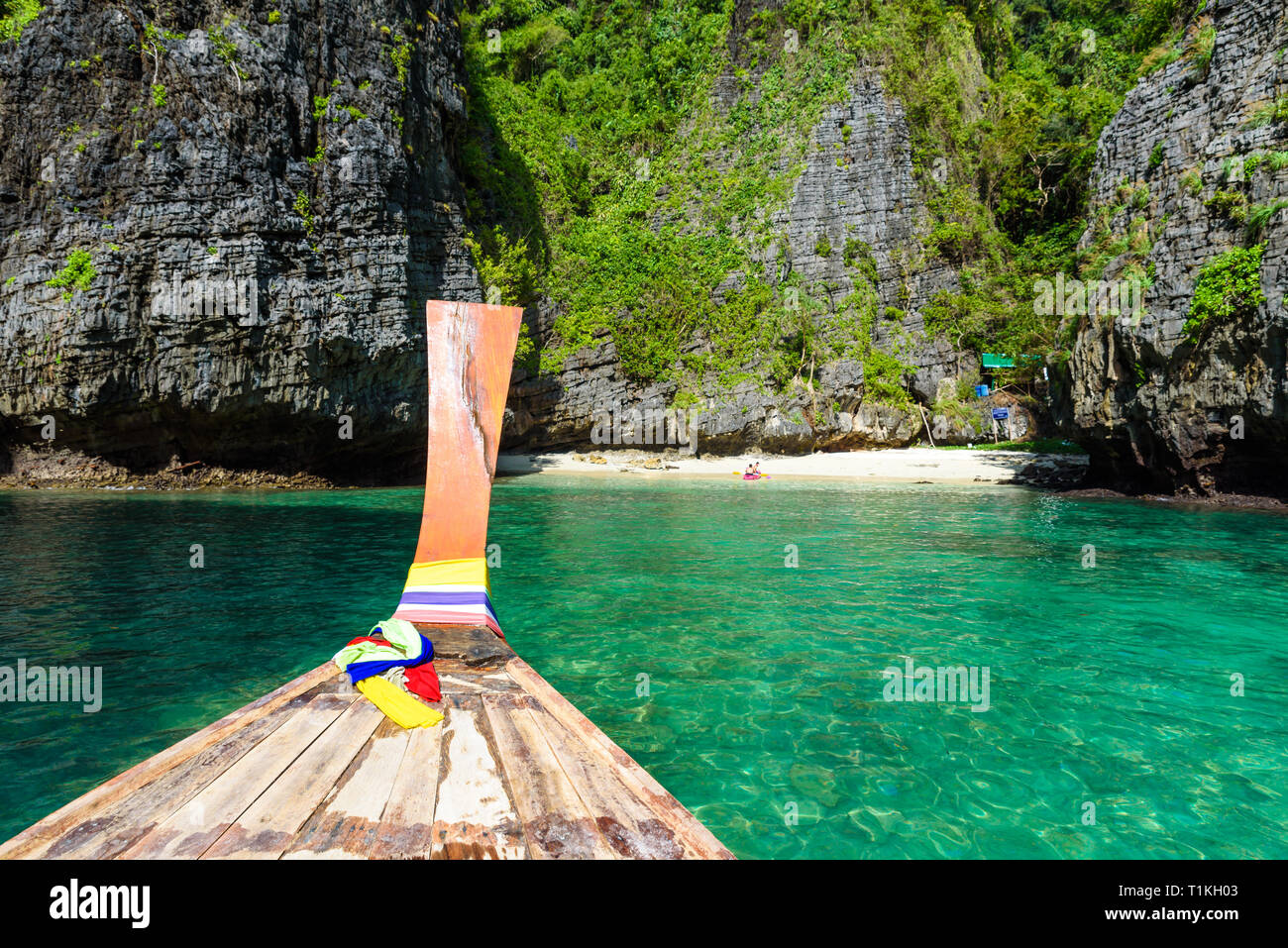 Wang Long Bay with crystal turquoise water, Tropical island Koh Phi Phi ...
