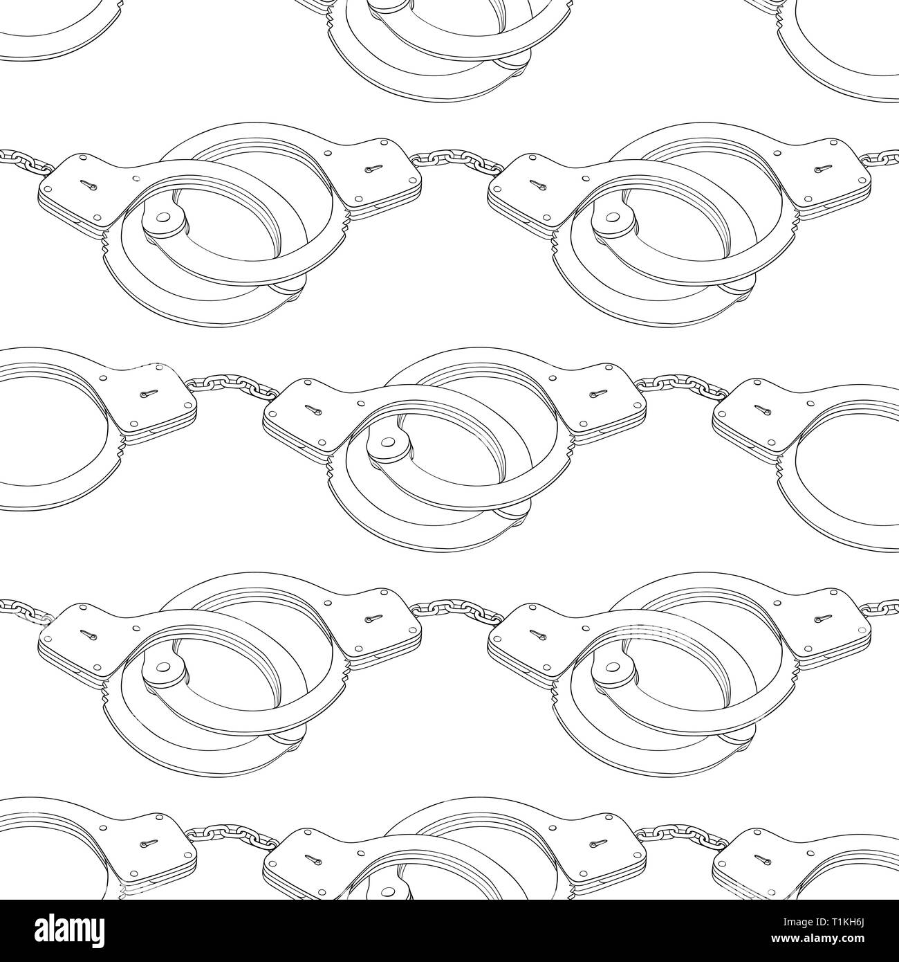 Handcuffs black background Stock Vector Images - Alamy