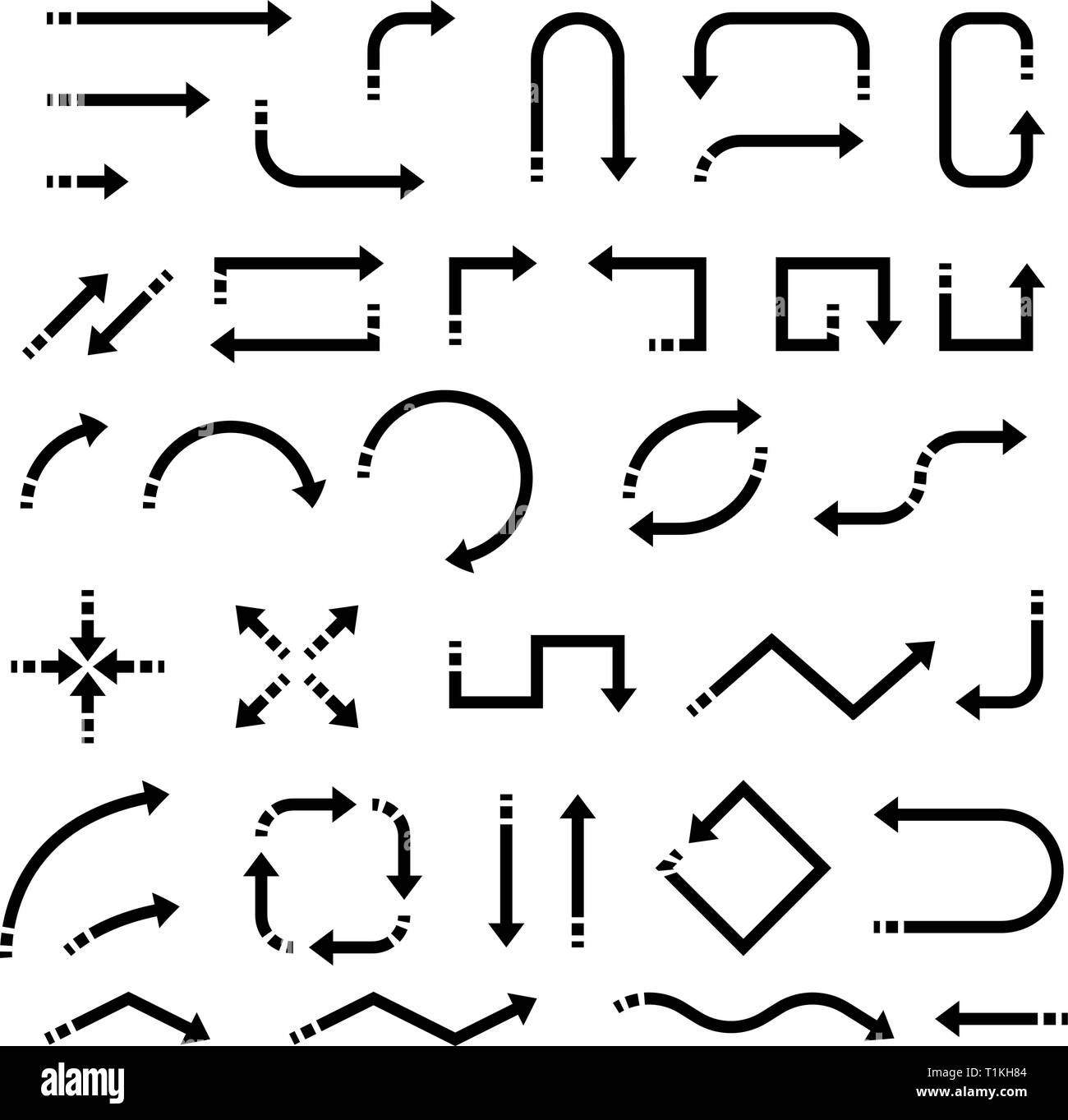 Illustration symbols collection arrows hi-res stock photography and ...