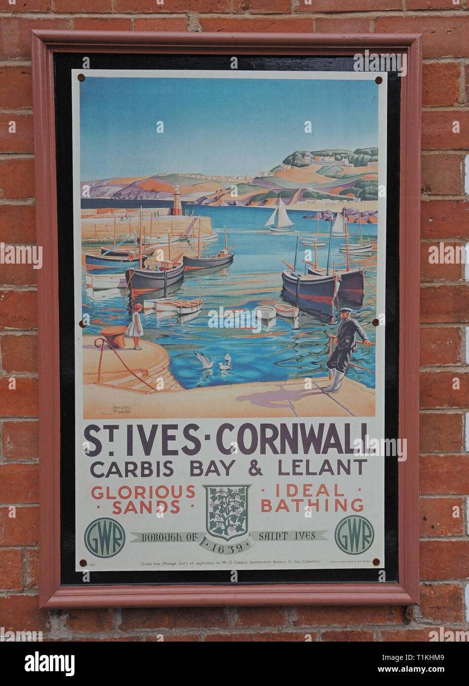 A vintage Great Western Railway advert promoting St Ives, Cornwall on ...
