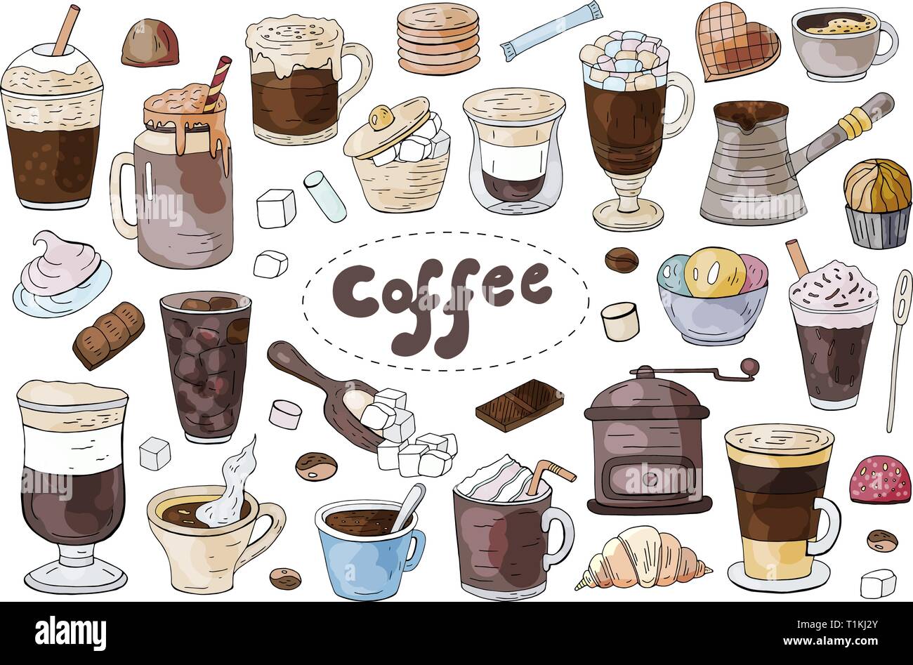 Espresso cafe types Stock Vector Images - Alamy