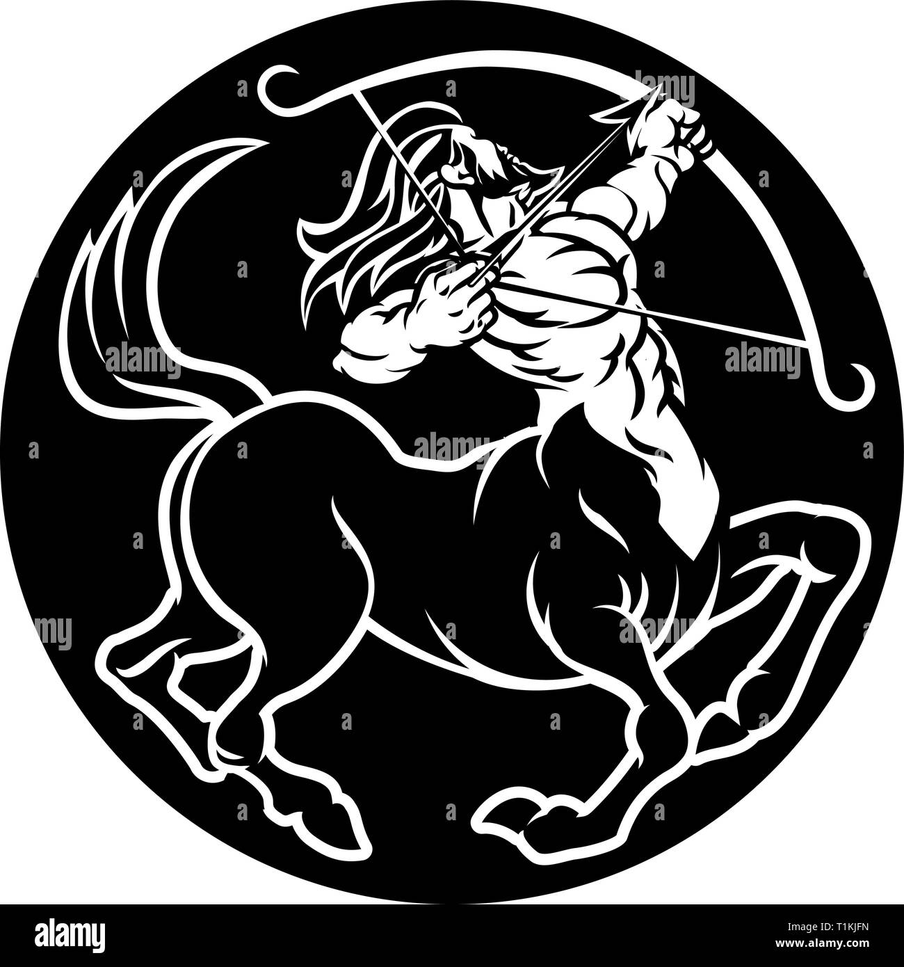 Zodiac Signs Sagittarius Centaur Icon Stock Vector Image & Art - Alamy