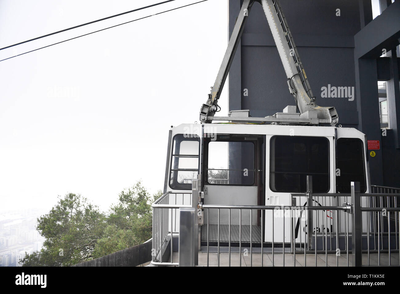 A general view of the cable car base station, Gibraltar Stock Photo - Alamy