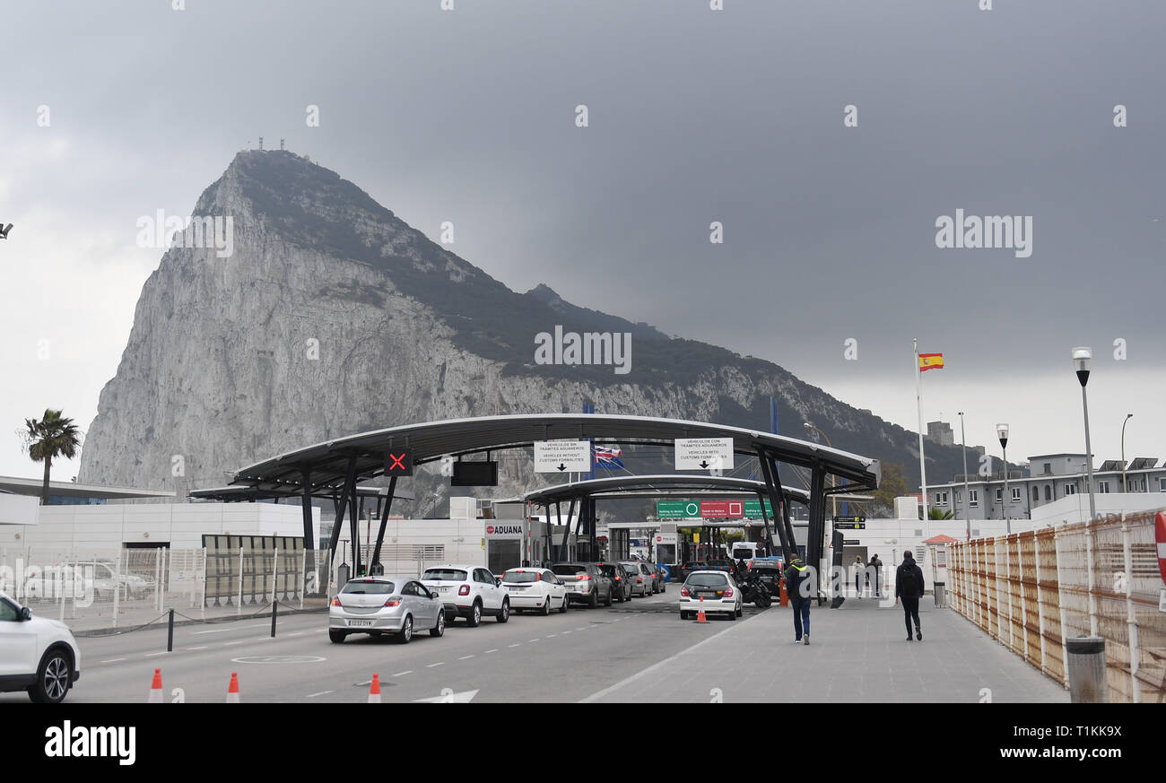 Cars at the gibraltar border hi-res stock photography and images - Alamy