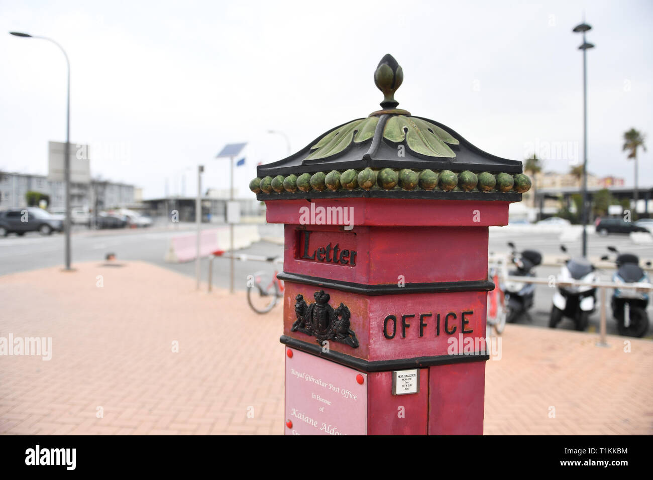 A post box in Gibraltar Stock Photo - Alamy