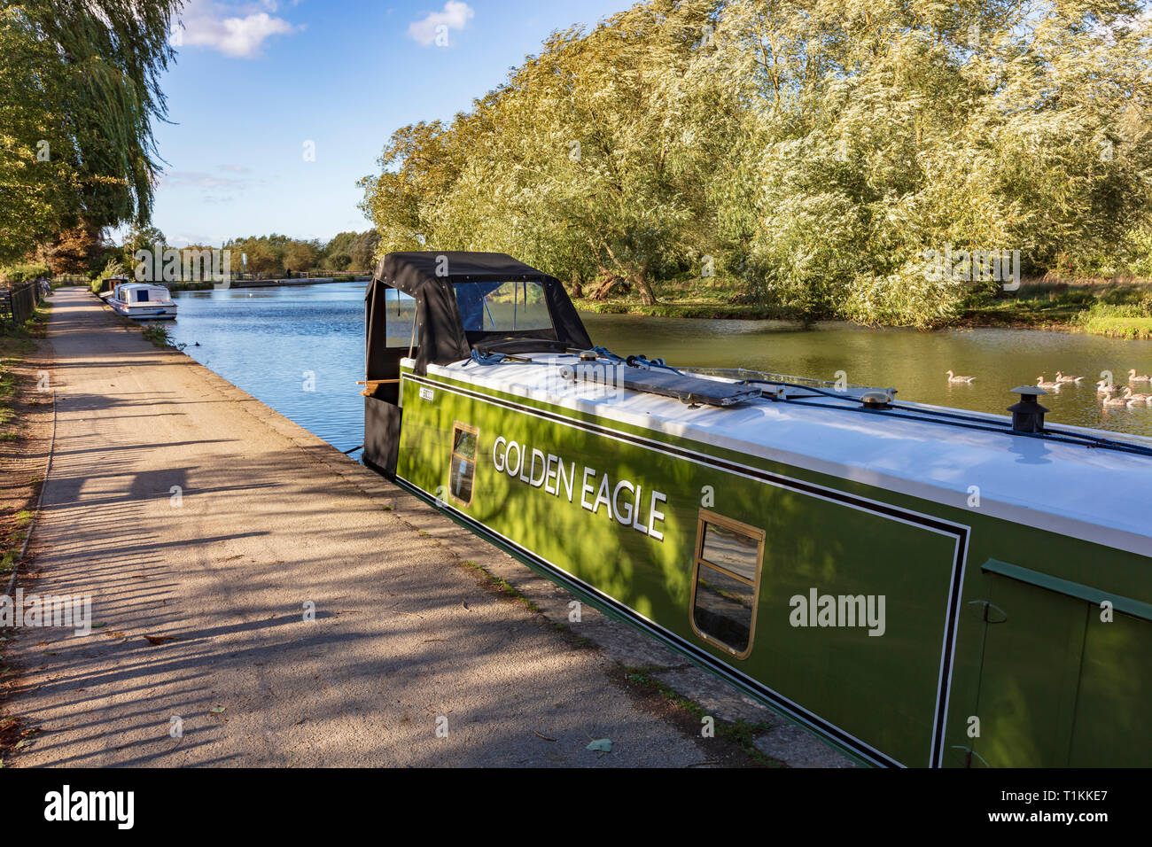 Golden eagle canal boat hi-res stock photography and images - Alamy