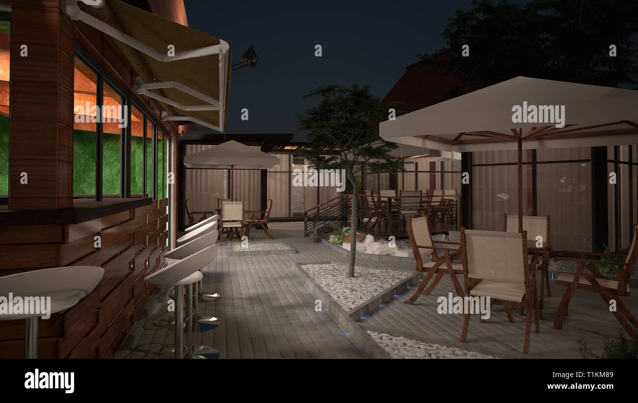 3d rendering pub bar hi-res stock photography and images - Alamy