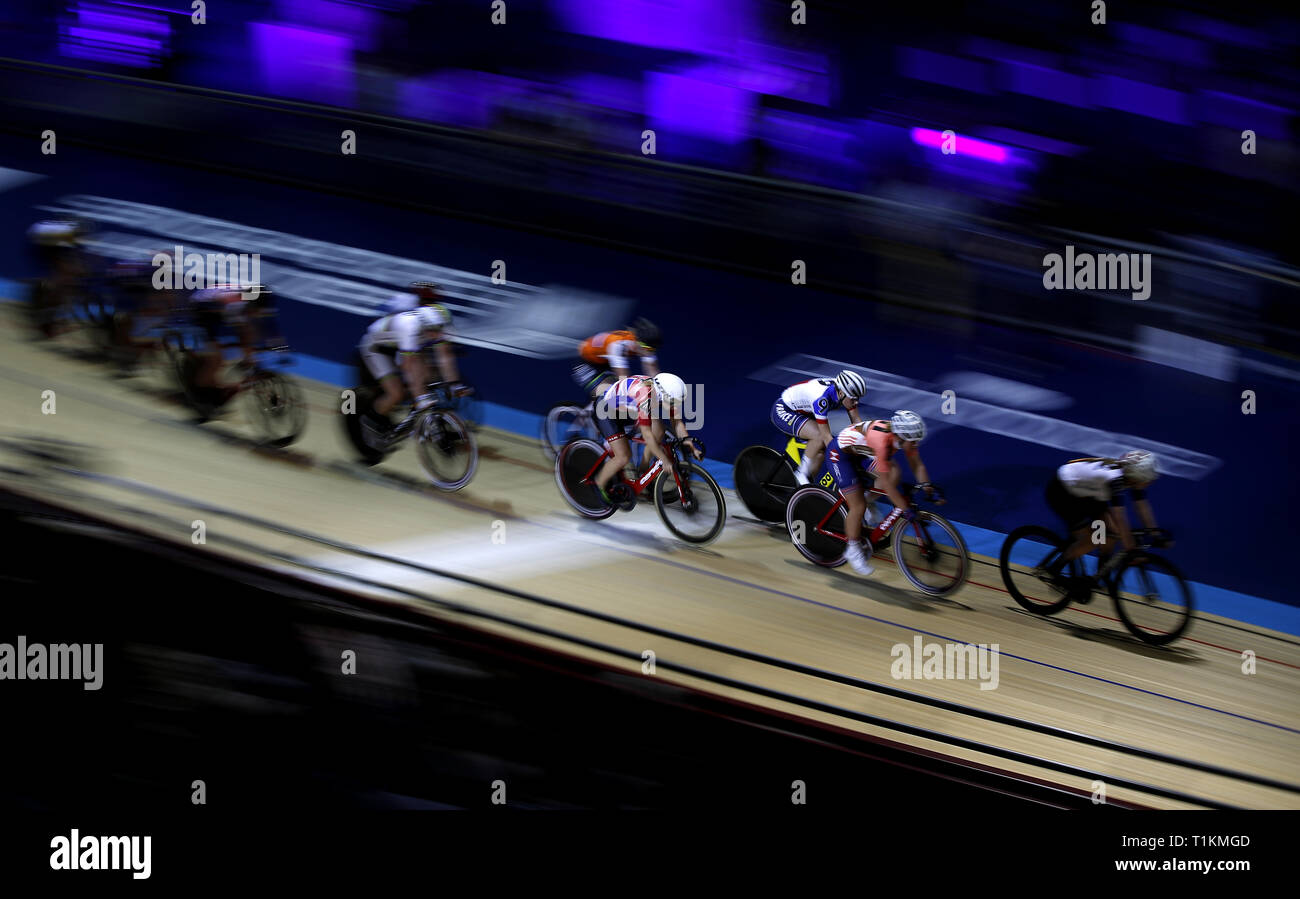 Riders during day one of the Six Day Series at the HSBC National ...
