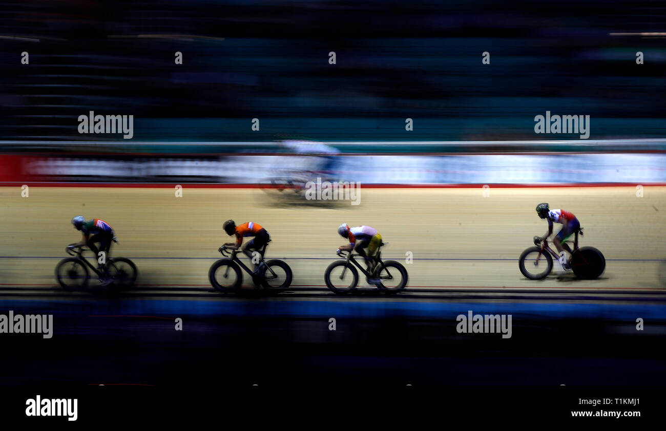 Riders during day one of the Six Day Series at the HSBC National ...