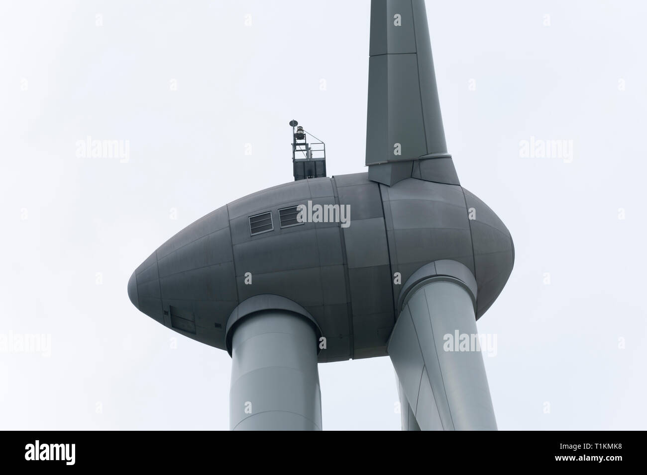 close up of the engine of a windmill with a white background Stock ...