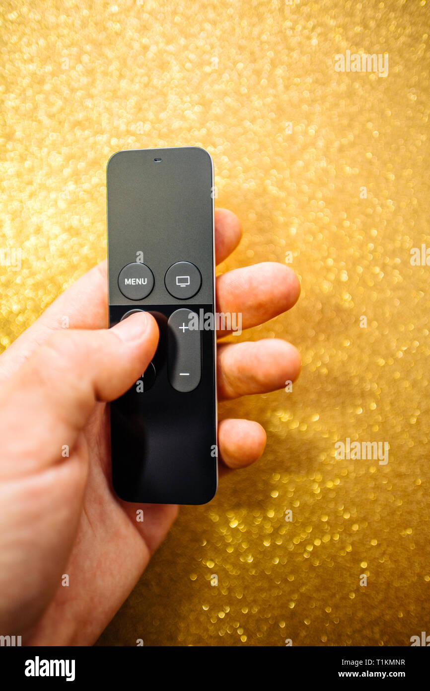 Siri apple hand hi-res stock photography and images - Alamy