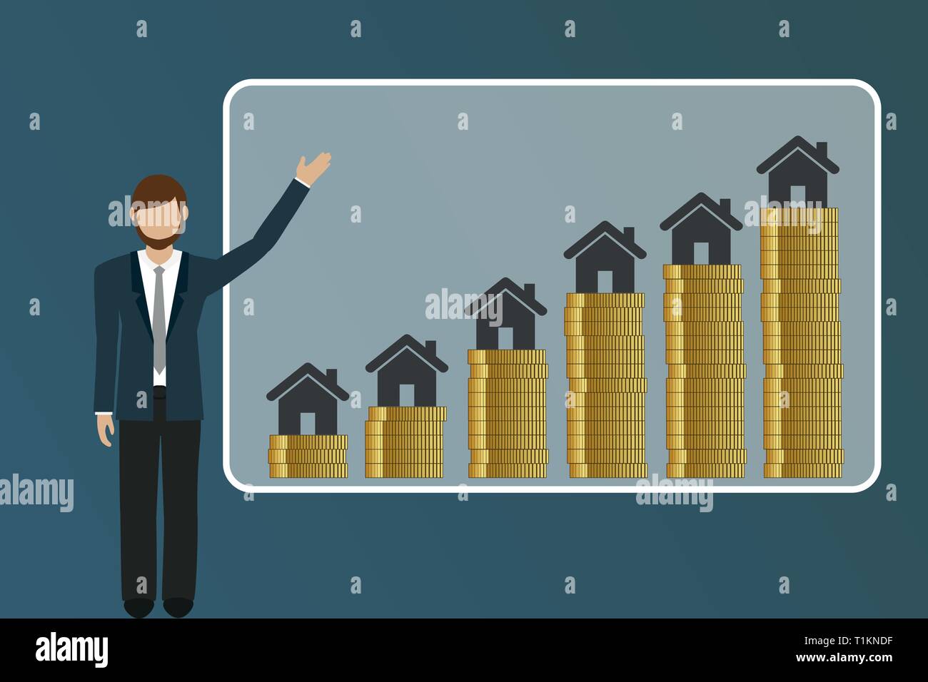 Rising real estate prices Stock Vector Images - Alamy