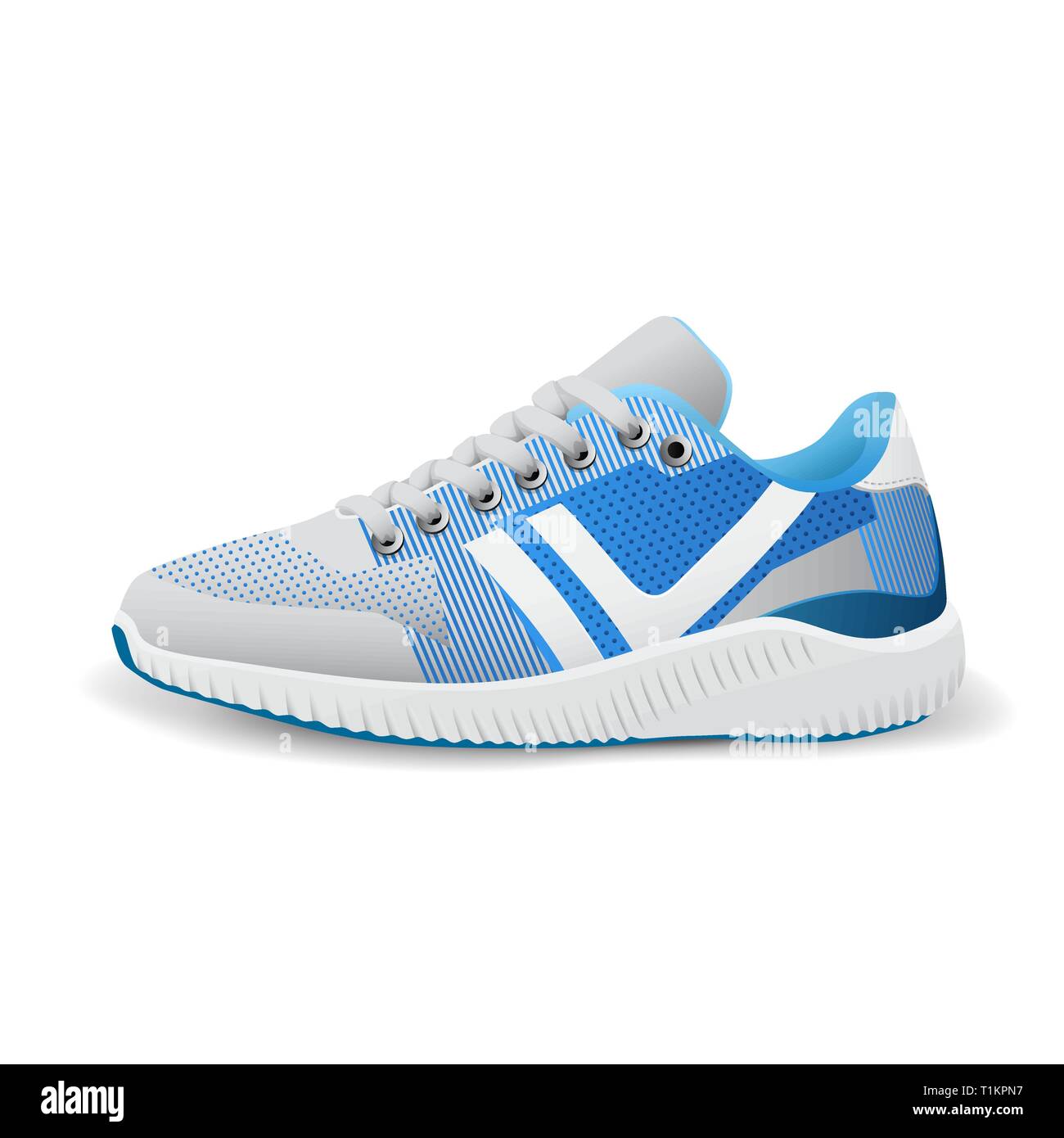 Realistic sport running shoe for training and fitness Stock Vector ...