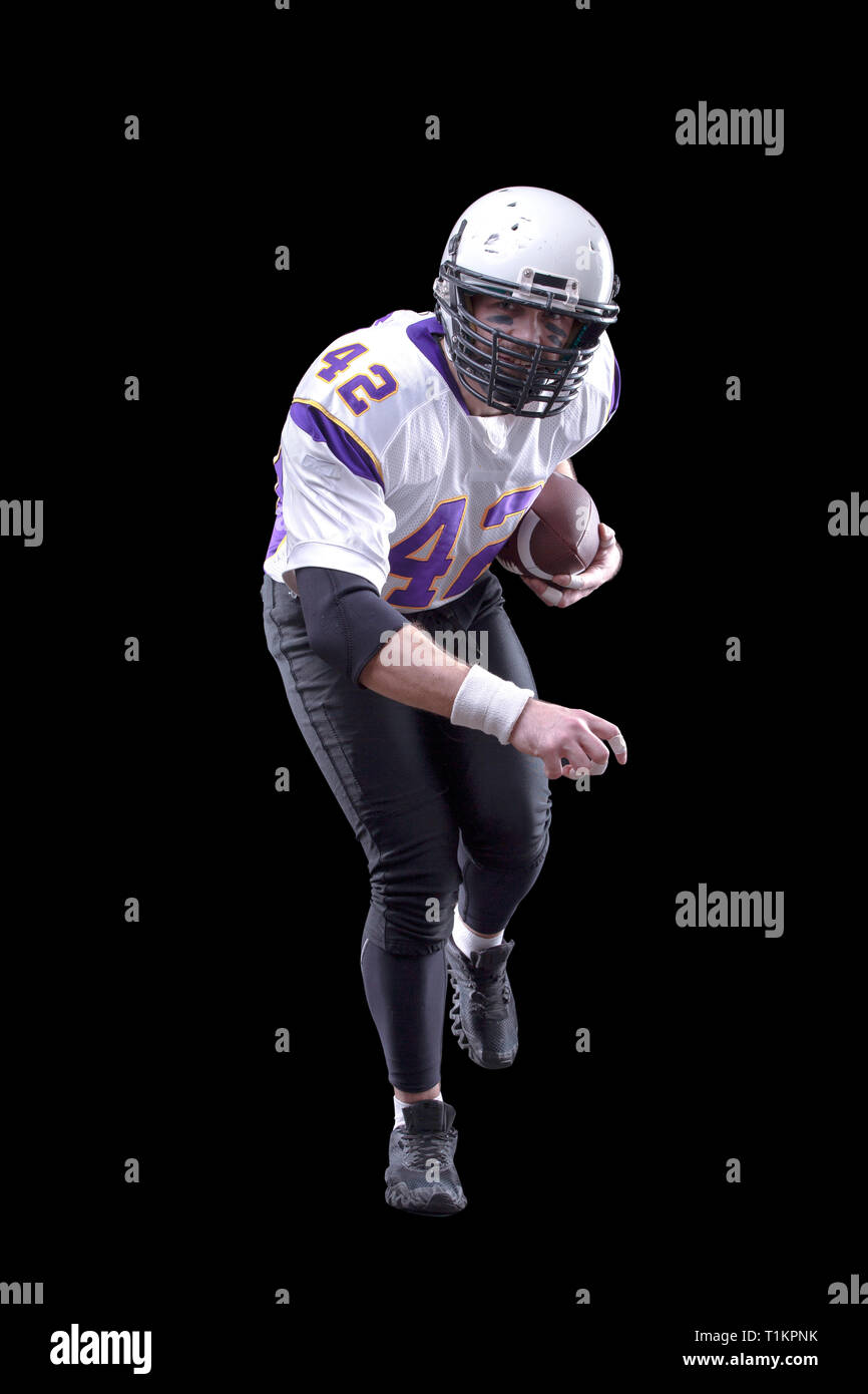 American Footballer running fast Stock Photo - Alamy